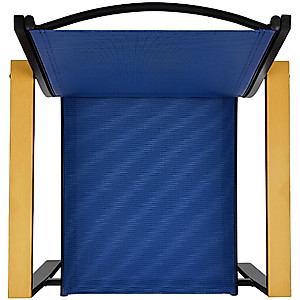 Best Choice Products Set of 2 Stackable Outdoor Textilene Chairs, All-Weather Conversation Dining Accent Furniture w/Armrests - Black/Navy