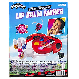 Miraculous Color-Changing Lip Balm Maker, Make Your Own Ladybug Lip Gloss Kit, Travel-Friendly Lip Balm Palette Great for Miraculous Parties & Group Activities, Perfect for Kids Ages 6, 7, 8, 9, 10