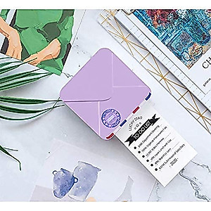 Phomemo M02S Mini Printer- Bluetooth Thermal Photo Printer with 3 Rolls Colorful Sticker Paper, Compatible with iOS + Android for Plan Journal, Study Notes, Art Creation, Work, Gift, Purple