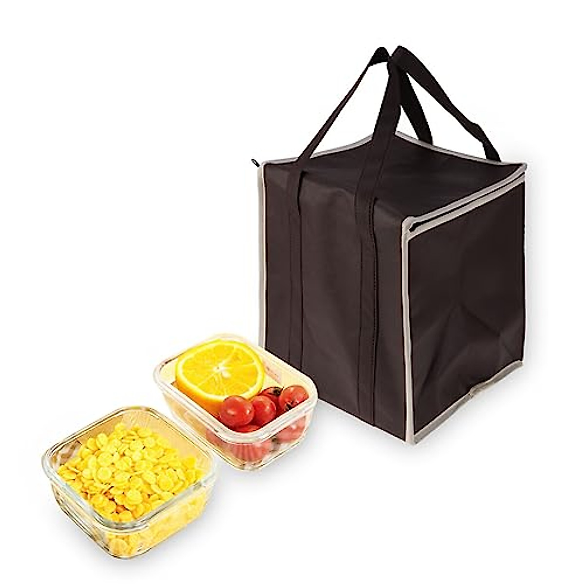 PACKOVE Insulated Cooler Bag Nonwovens Insulated Bag Nonwovens Food Delivery Bag Insulated Grocery Bag Food Bag Insulation Bags Ice Bag Birthday Cake Coffee Fresh Nonwovens Cooler Bag
