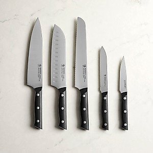 HENCKELS Dynamic Razor-Sharp 5-Piece Kitchen Knife Set, Chef Knife, Bread Knife, German Engineered Informed by 100+ Years of Mastery