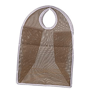 Sundry For Washing Shopping Collapsible Foldable Vegetable Handles with Laundry Home Travel Dirty Basket Holder Khaki Storage Mesh Bags Bag Handbag Organizer Clothes Hamper