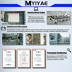 MYIYAE 38Wh F62G0 39DY5 Laptop Battery for Dell Inspiron 13 7000 i7373 7373 7386 2-in-1, 7370 7380 5370 P83G P87G P91G P83G001 P83G002 P87G001 Vostro 13 5370 D1525S D1505G R1605S F62GO 11.4V 38Wh