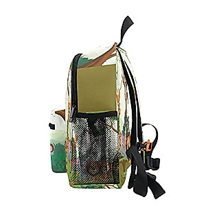 OREZI Custom Kid's Name Toddler Backpack,Personalized Backpack with Name/Text Daycare Bag,Customization (Animal Jungle Monkey Tiger Giraffe Lion Elephant) Nursery Bag Preschool Backpack Baby Diaper Ba