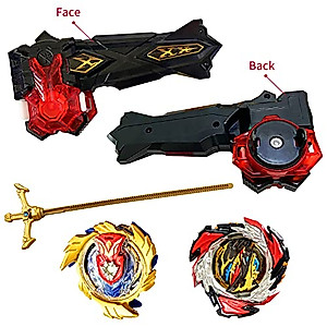 BeyBtatle Battling Top Burst Gyro Toy Set Combat Battling Game 2 Spinning Tops 1 St. Sword Ver Launcher Bey Burst Gyro Toy Battling for Kids Children Boys Ages 6+
