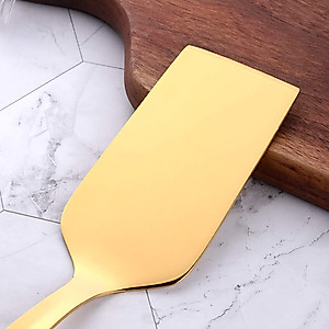 Lasagna Server, BuyGo Gold Pizza Shovel Cookware Stainless Steel Pie Server, Mirror Polish & Dishwasher Safe