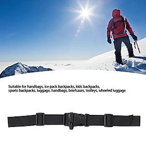 Jenngaoo Backpack Sternum Strap, Black Adjustable Backpack Strap Kids School Bag Non Slip Backpack Straps for Universal Outdoor Mountaineering Bag
