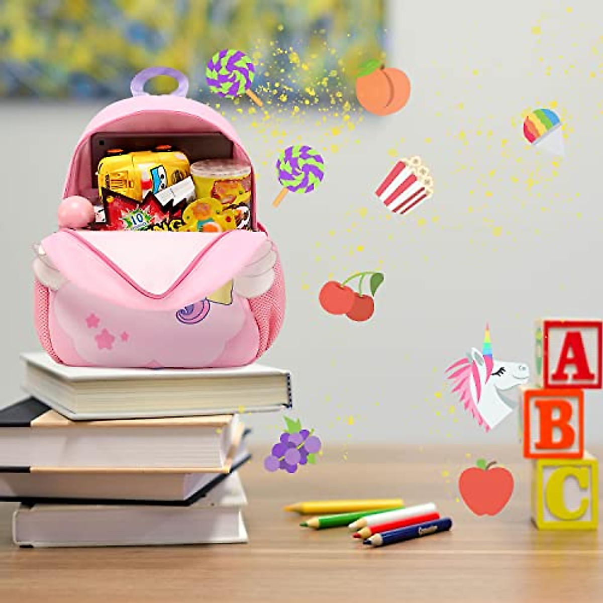 Unicorn Toddler Backpack for Girls Preschool Backpack for Girls Kids' Backpacks Small Mini Toddler Backpack Toddler Bookbag