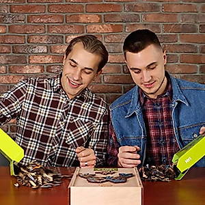 DAVICI - Wooden Jigsaw Puzzles for Adults | Exclusive Wooden Puzzle for Adults, Teens, Family | Uniquely Shaped Jigsaw Puzzles | Exclusive Wood Puzzle | Large | 12.8x15.9 in | 2x130 pcs | The Mustangs