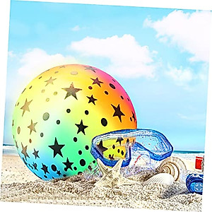 FELTECHELECTR 5 Pcs 22 Beach Toy Water Pool for Kids Bulk Toys for Kids Swimming Pool for Kids Sports Kickball Flap Football Water Inflatable Ball Rainbow Ball Beach Ball Child Gradient Toy Ball