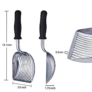 iPrimio Scoop Monster Cat Litter Scooper with Soft Foam Handle - Easy Cleaning Litterbox - Modern Scooper Holder -Works with All Metal and Plastic Scoopers