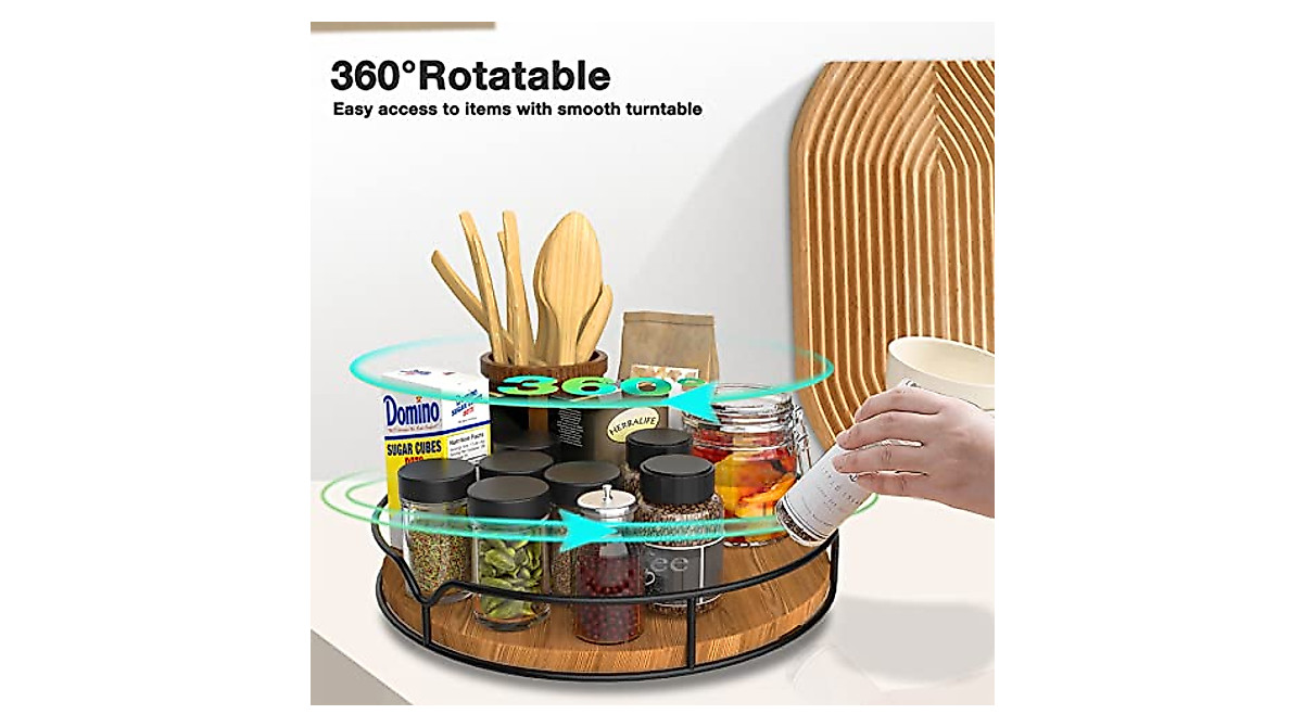 Organize Your Kitchen with 9" Lazy Susan Turntable Organizer