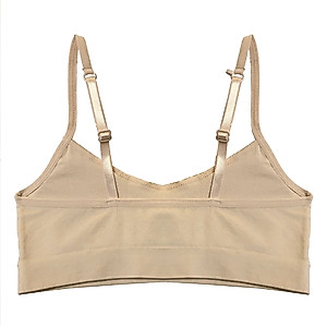 Popular Crop Cami Training Bras Pack for Girls. Seamless Bra Removable Padding Basics L