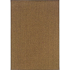 Oriental Weavers 2160N Karavia Area Rug, 3-Feet 7-Inch by 5-Feet 6-Inch, Tan
