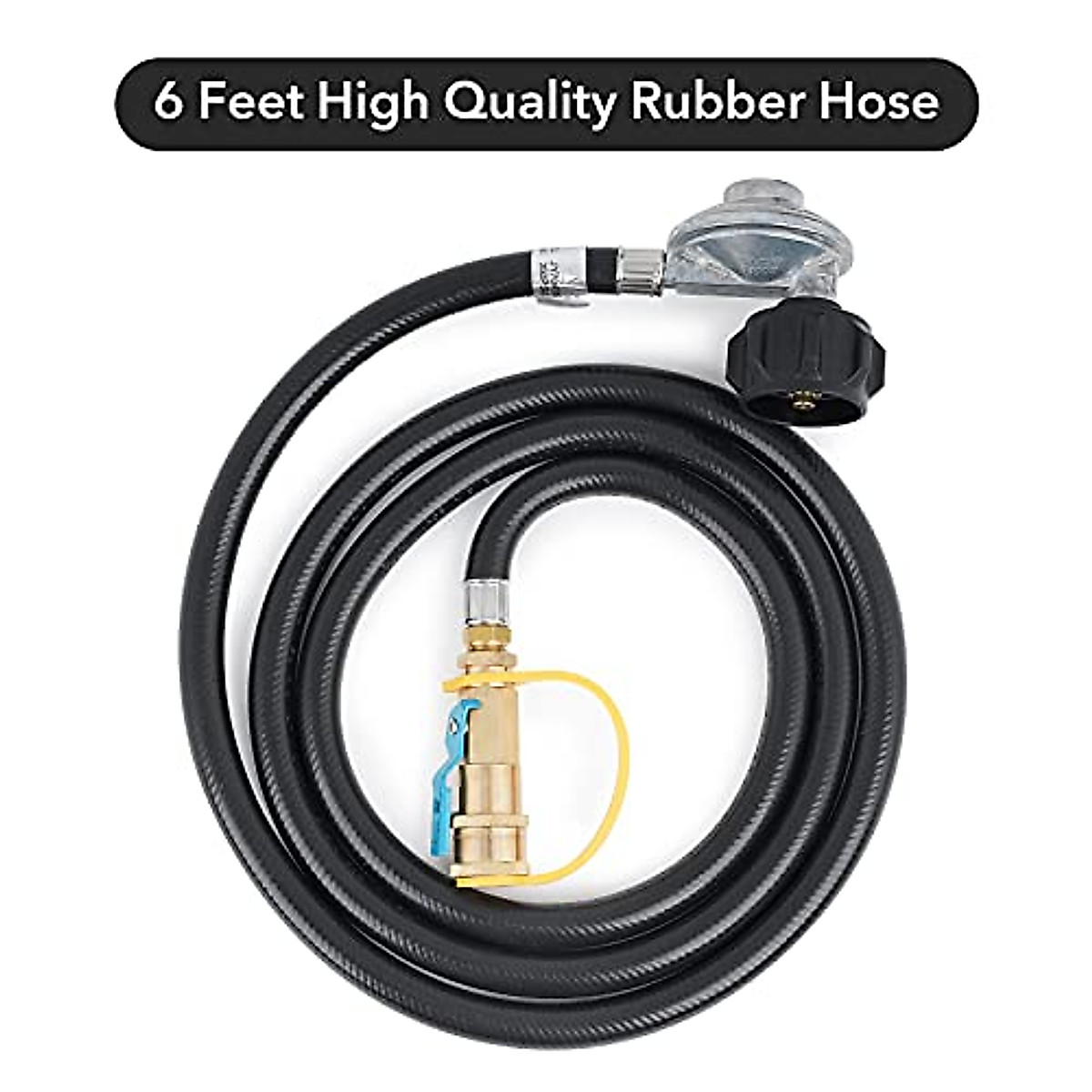 Stanbroil 6 Feet Propane Regulator Hose - 1/4" Female Quick Connect x Acme Nut for Olympian 5100 5500 RV Grill and Low Pressure LP Gas Grill, Heater