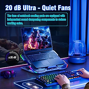 Cooling Pad for Gaming Laptop with Thermoelectric Cooler，8 Fans Powerful Laptop Cooler (Thermoelectric Cooler and 8 Fans)