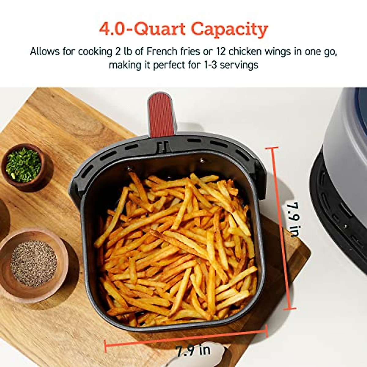 COSORI Air Fryer 4 Qt, 7 Cooking Functions Airfryer, 150+ Recipes on Free App, 97% less fat Freidora de Aire, Dishwasher-safe, Designed for 1-3 People, Lite 4.0-Quart, Smart, Truffle Gray