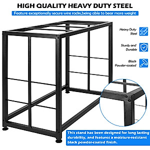 ZOMOFEW Metal Aquarium Stand, 40 Gallon Fish Tank Stand , Double-Layer Detachable Design, Easy To Assemble,Suitable for Home Fish Tank, Landscape Fish Tank And Oceanarium（Tank not included）