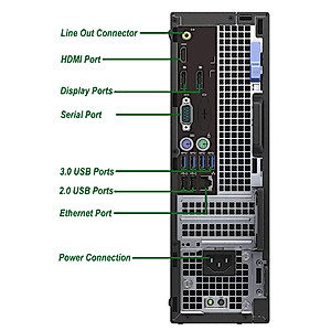 Dell OptiPlex 7040 Small Form Computer Desktop PC, Intel Core i5 6500 3.2GHz Processor, 8GB Ram, 256GB NVMe SSD, Keyboard & Mouse, WiFi | Bluetooth, HDMI, Windows 10 Professional (Renewed)