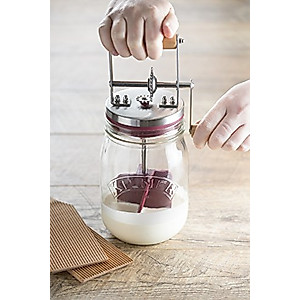 Kilner Vintage Glass Butter Churn; Delicious Homemade Butter in as Little as Ten Minutes; Large 34-Fluid Ounce Capacity Butter Churner, 1 EA