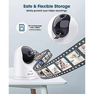 Security Camera for Baby Monitor, 2K Wi-Fi Cameras for Home Security, Indoor Camera Wireless with Phone APP, 2-Way Audio, Motion Detection, Night Vision