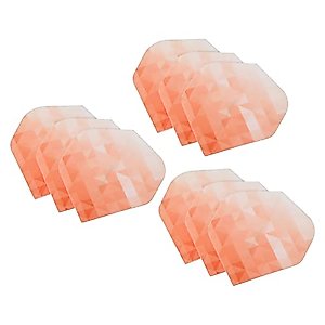 PATIKIL Dart Flights, 9 Pack PET Standard Darts Accessories Replacement Parts for Soft Tip Steel Tip, Geometric Style, Orange, White