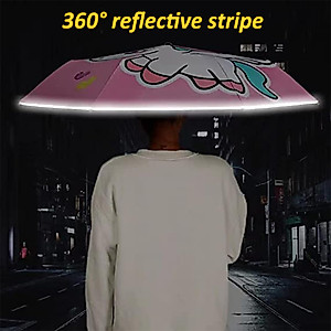 Hannstar Automatic Kids Umbrella, Folding Telescopic Toddler Umbrella for girls & boys, UV/Sun Protection - Strong and Portable - Compact, Durable, Lightweight Cute Kitty Brolly