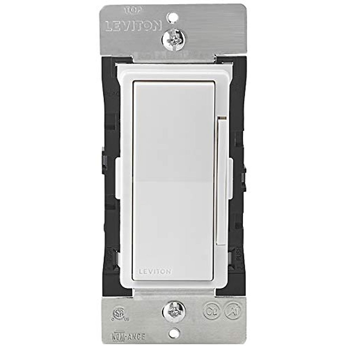 Leviton D26HD-1BW Decora Smart Wi-Fi, No Hub Required (2nd Gen) 600W Dimmer Switch, 1-PACK, White