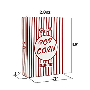 MT Products Popcorn Boxes for Party - 2.8 oz. (Pack of 50) - #4 Popcorn Buckets With Close Top - Great for Movie Theater, Circuses, and Stadium