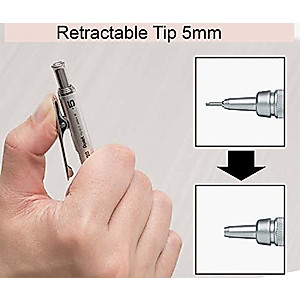 Pentel GraphGear 1000 Automatic Mechanical Drafting Pencil 0.5 mm - Includes Lead Refills & Eraser - Chiseled Metallic Grip with Soft Pads