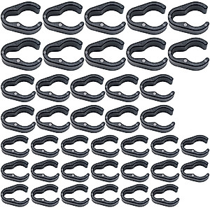 TBoxBo Mic Cable Clips 40 Pack Microphone Boompole Cable Clip Seturable and Flexible ABS Plastic Clips Mic Cable Clips Universal Microphone Boompole Cable Clip Set