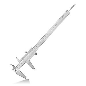 Vernier Caliper Stainless Steel Non-Digital Caliper, 0-200mm Metric Manual Micrometer Caliper, 0.02mm Accuracy High Precision Caliper, Durable Slide Caliper Measuring Tool