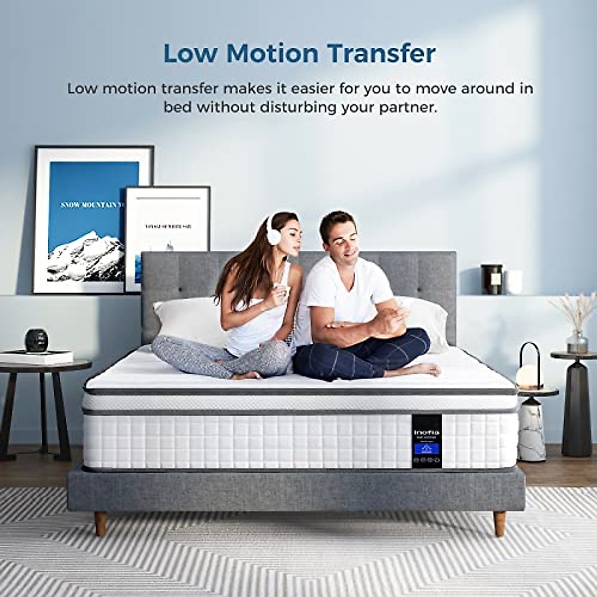 Inofia Twin Mattress, 10 Inch Twin Size Hybrid Mattress in a Box with Cool Memory Foam, Breathable Comfortable Single Mattress, Motion Isolating Individually Wrapped Coils, Supportive&Pressure Relief