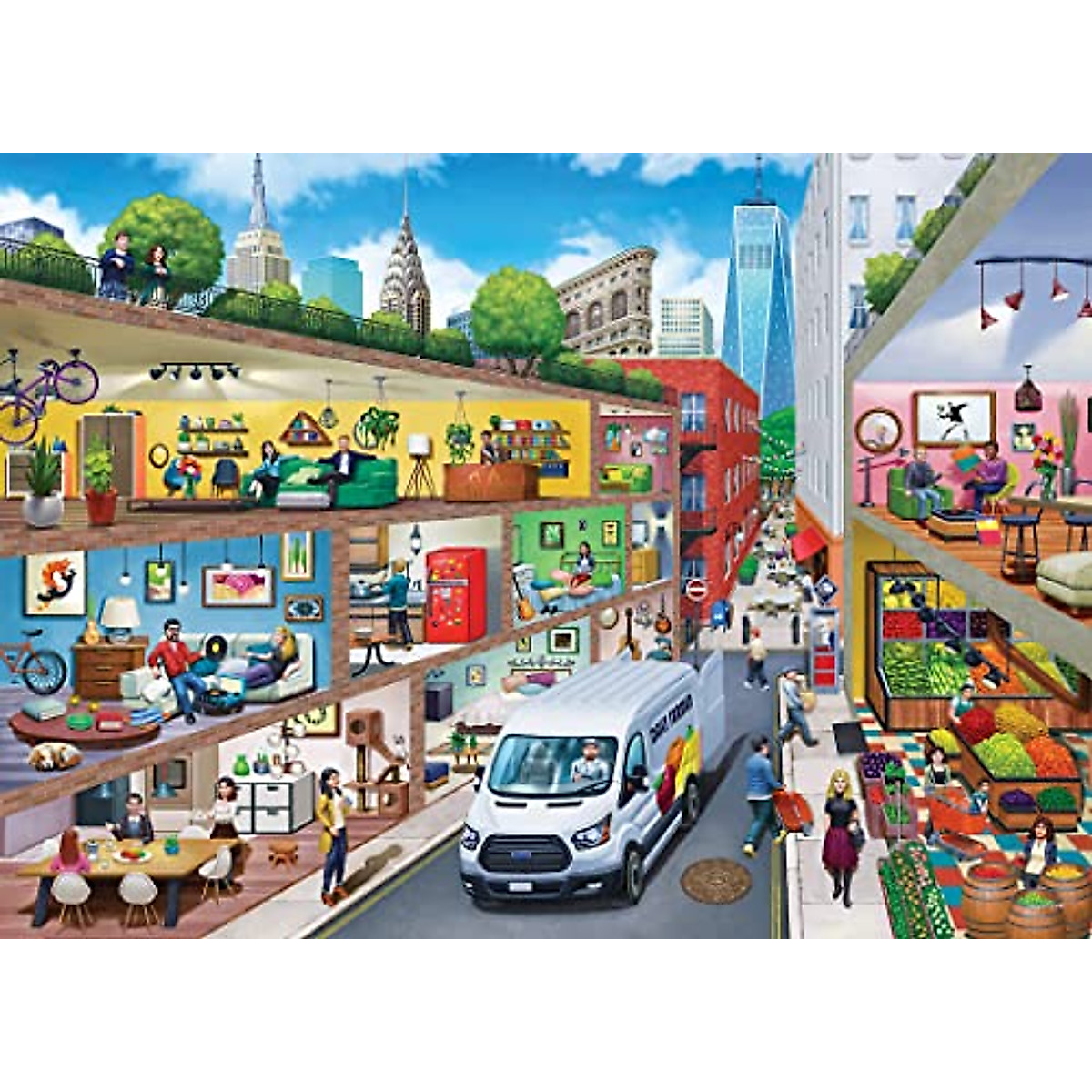 MasterPieces 1000 Piece Jigsaw Puzzle for Adults, Family, Or Kids - City Living - 19.25"x26.75"