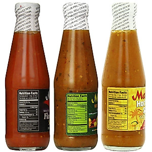 Matouk's Flambeau West Indian and Hot Pepper Sauce 10 Ounce Variety Pack of 3