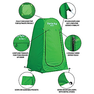 GigaTent Pop Up Pod Changing Room Privacy Shower Tent – Instant Portable Outdoor Rain Shelter, Camp Toilet for Camping & Beach – Lightweight & Sturdy, Easy Set Up, Foldable - with Carry Bag