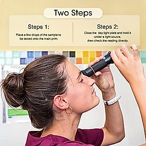 Brix Refractometer with ATC, Handheld Brix Meter Hydrometer 0-32% Portable Brix Reader Tester for Measuring Sugar Content in Fruit, Saccharimeter Refractometer for Replacement Brix Hydrometer Set