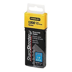 Stanley Tra704t Sharpshooter Heavy-Duty Tacker Staples, 1/4-Inch Leg Length, 1000/Box