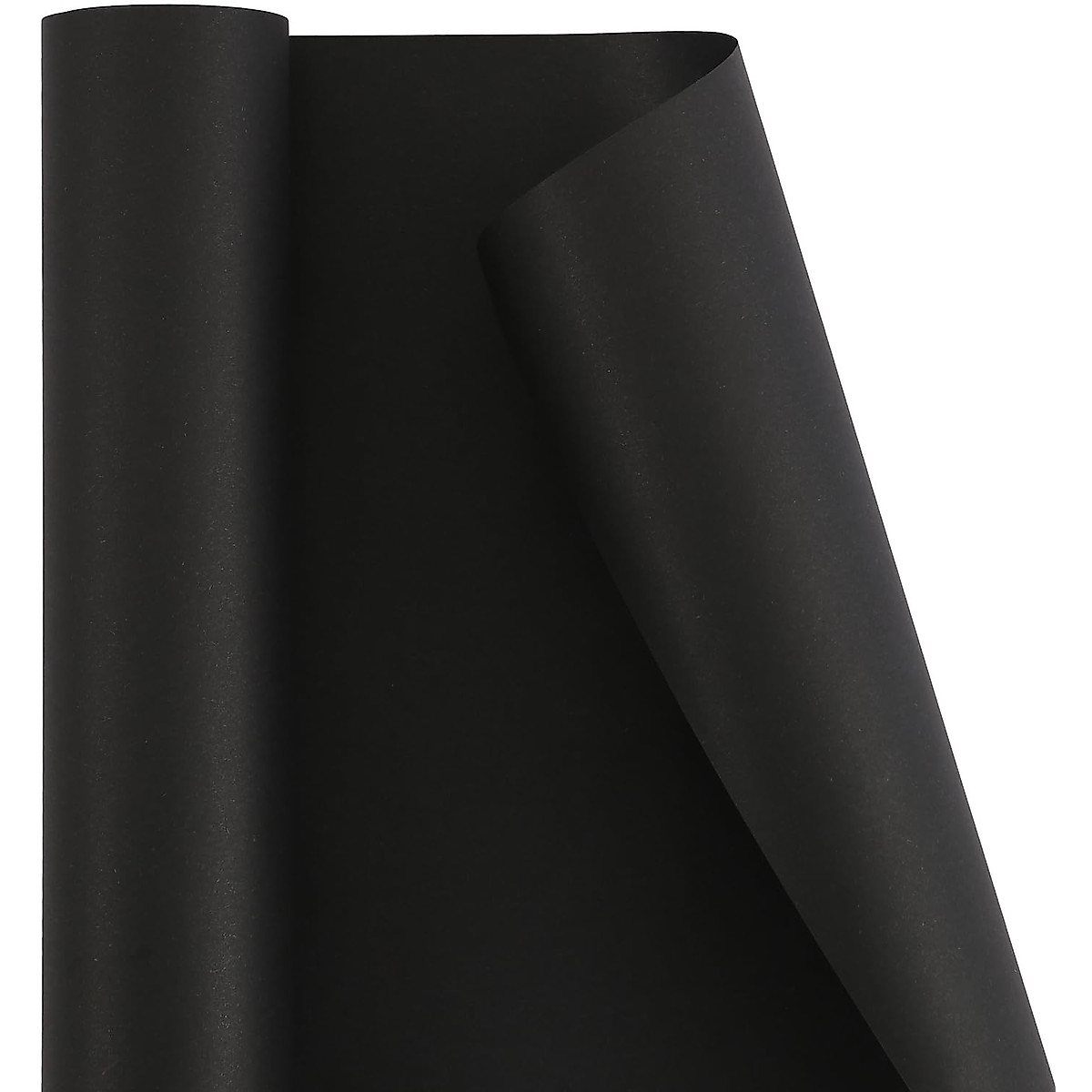 CAMKUZON Black Kraft Wrapping Paper for Christmas Birthday Wedding Showers Holiday Gift Wrap, Packing, Crafts, Arts, Postal - Solid Color Kraft Paper Roll, 17.4 Inch X 33 Feet