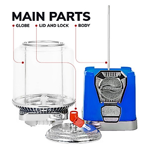 Gumball Machine for Kids - 2 Vending Machines with Stand & Connecting Board Bundle - Bubble Gum Blue Vending Machine and Black Metal Stand Bundle - Coin Gumball Machine