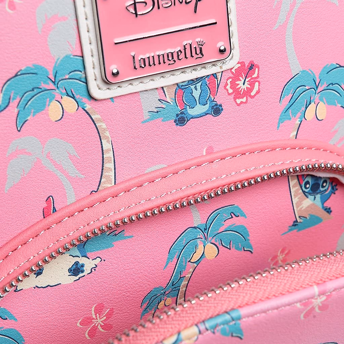 Loungefly x Disney Lilo & Stitch Palm Tree Stitch and Scrump AOP Backpack