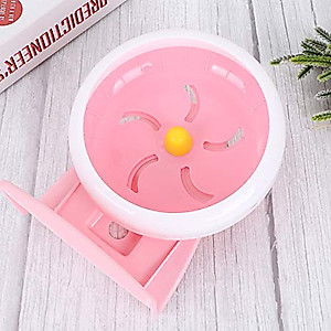 Exercise Jogging Toys Pets Wheel Hamsters Gerbil Dwarf, Animals Toys Exercise Holder with Sports for Hamster Running Pink Small Mice