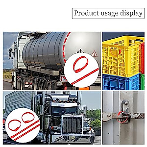 LeadSeals 500 PCS Plastic Seals Fixed Length Security Strap Ties Tamper Evident Shipping Seals Container Seals Numbered Truck Trailer Seals Tags (Red)