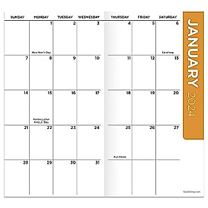 TF Publishing, Rainbow Stripe 2yr 2024 Pocket Planner