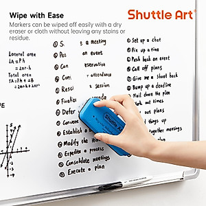 Dry Erase Markers, Shuttle Art 32 Pack Black Whiteboard Markers,Fine Tip Dry Erase Markers for Kids,Perfect for Writing on Whiteboards, Dry-Erase Boards,Mirror,Calender,School Office Supplies
