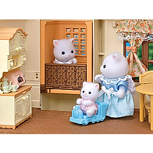 Calico Critters Red Roof Tower Home, 3 Story Dollhouse Playset with Figure, Furniture and Accessories