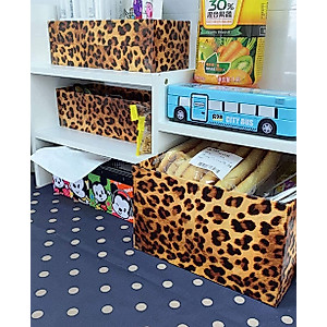 Self Adhesive Vinyl Leopard Print Shelf Liner Contact Paper for Walls Cabinets Dresser Drawer Furniture Table Desk Decal 17.7X117 Inches