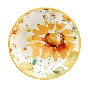 Certified International Sunflowers Forever 24 oz. Soup/Cereal Bowls, Set of 4