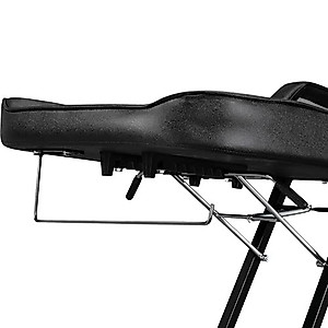 OmySalon Massage Salon Tattoo Chair Esthetician Bed with Hydraulic Stool,Multi-Purpose 3-Section Facial Bed Table, Adjustable Beauty Barber Spa Beauty Equipment, Black