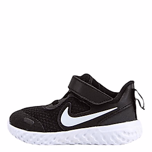 Nike Baby Boys Revolution 5 Toddler Velcro Running Shoe, Black/White-Anthracite, 5 Infant